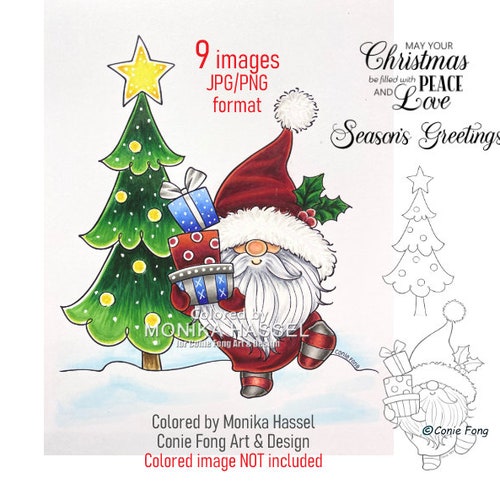 SALE Digital Stamp Digi Stamp Digistamp Christmas Tree | Etsy