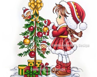 SALE Digital Stamp Digi Stamp Digistamp Christmas Tree - Etsy