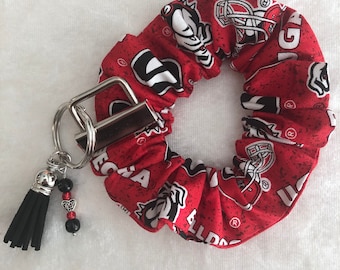 UGA Georgia Stripe or Bulldog Key Chain - Etsy