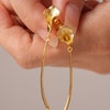 Gold Magnolia Earrings Silver Flower Drop Earrings - Etsy