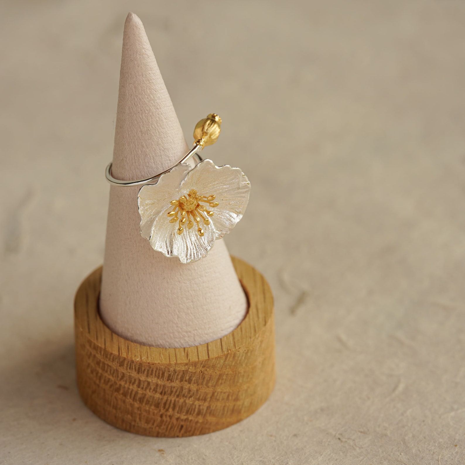 Silver Poppy Ring - A Tribute to Nature's Timeless Beauty, Gift for Her ...