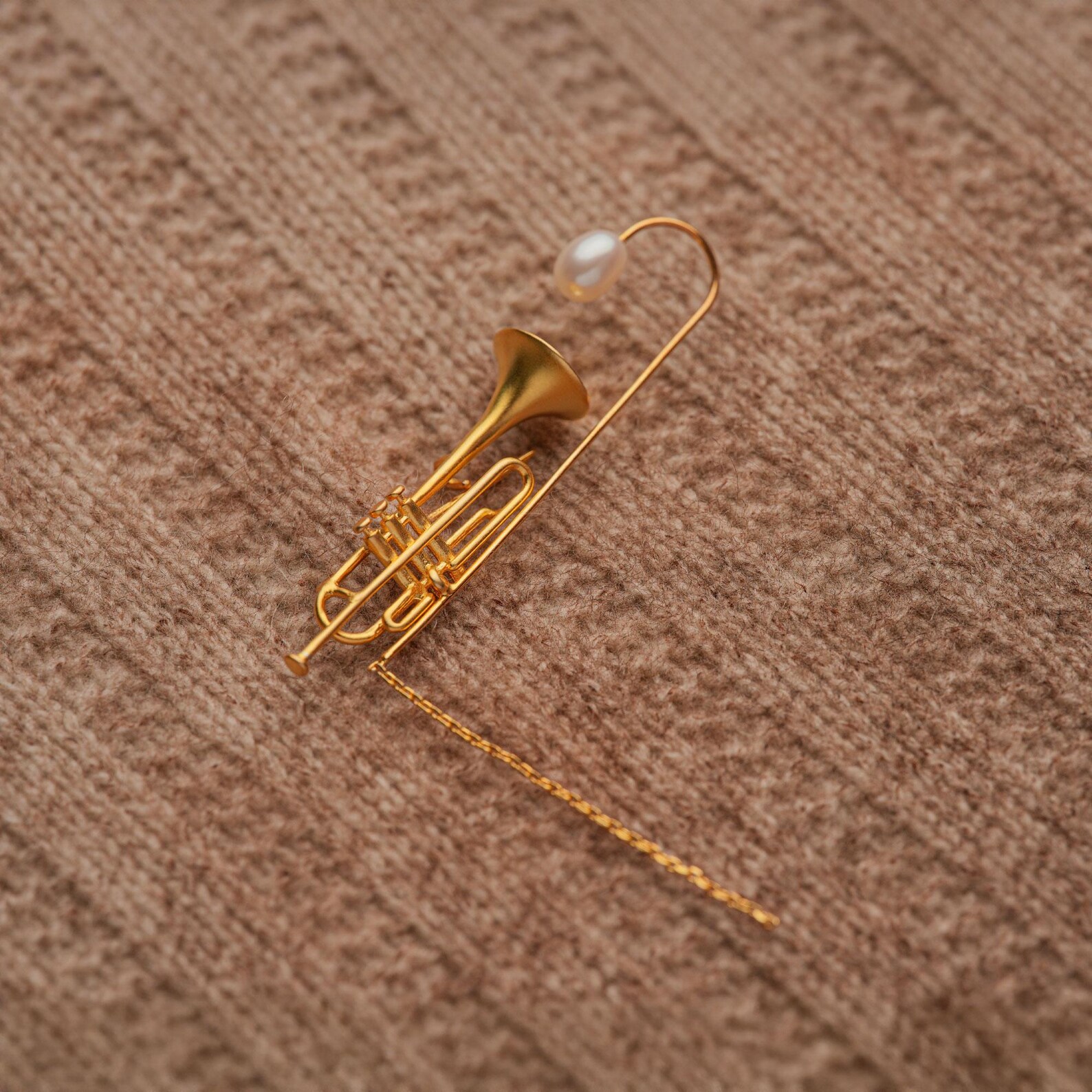 Jazz Serenade Gold Plated Trumpet Brooch –A Timeless Ode to Jazz, Jazz ...