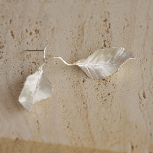 LEAF DROP EARRINGS, Elegant Leaves Earrings, Dainty Jewelry, Sterling ...