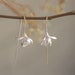 Gold Magnolia Earrings | Silver Flower Drop Earrings - Etsy