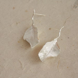 LEAF DROP EARRINGS, Elegant Leaves Earrings, Dainty Jewelry, Sterling ...
