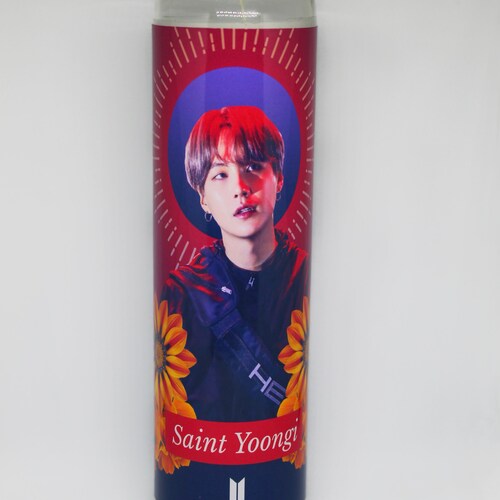 BTS Saint Yoongi Unscented Prayer Candle BTS Gifts K-pop - Etsy