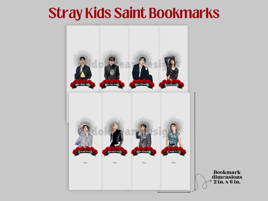 Stray Kids Saint Bookmarks - Kpop Fanmade, Skz Gifts, Skz, Dominate Skz ...