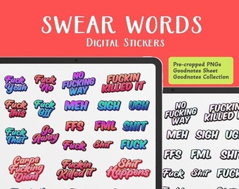 Swear Words and Insults Planner Stickers Quote Sheet - Etsy
