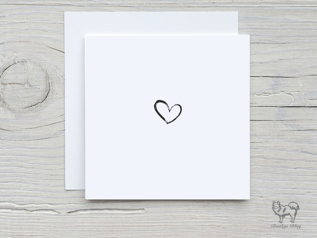 Heart Card, Small Heart, Heart Outline, Heart Drawing, Tiny Heart ...