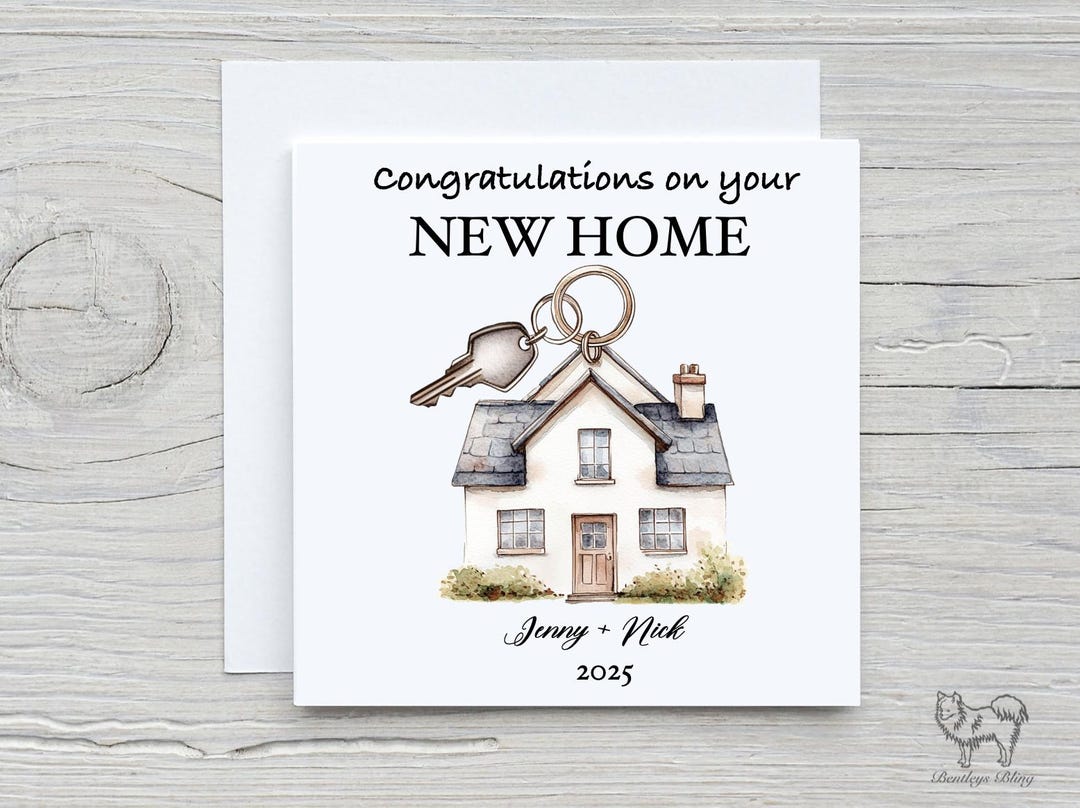 Personalised New Home Card, Congratulations New House, Moving Card, New ...