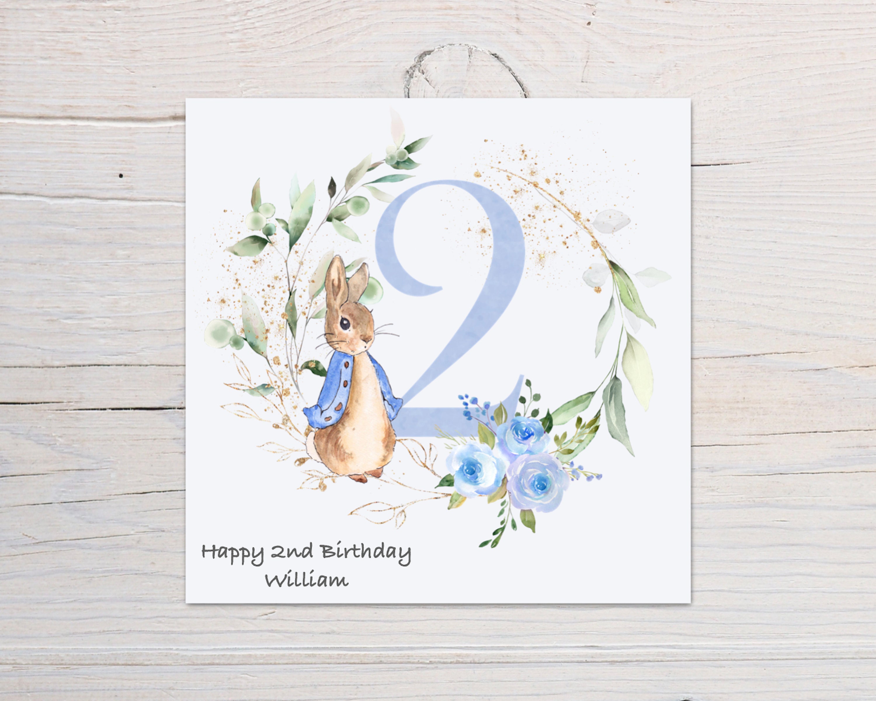 Personalised Peter Rabbit 1st-9th Birthday Card. Age Birthday - Etsy UK