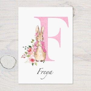 Flopsy Bunny Alphabet Print, Personalised, Peter Rabbit. A-Z - Etsy