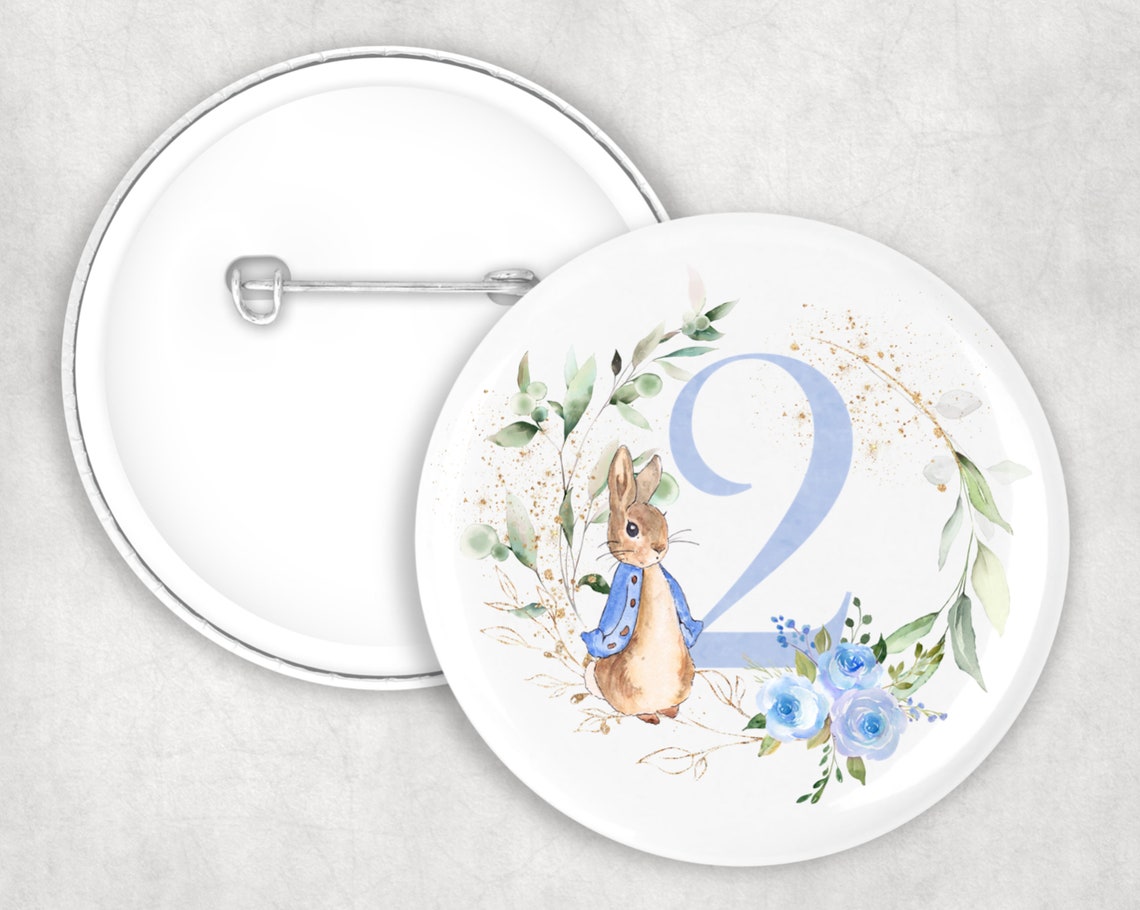 Peter Rabbit age Badge ages 1-9. | Etsy
