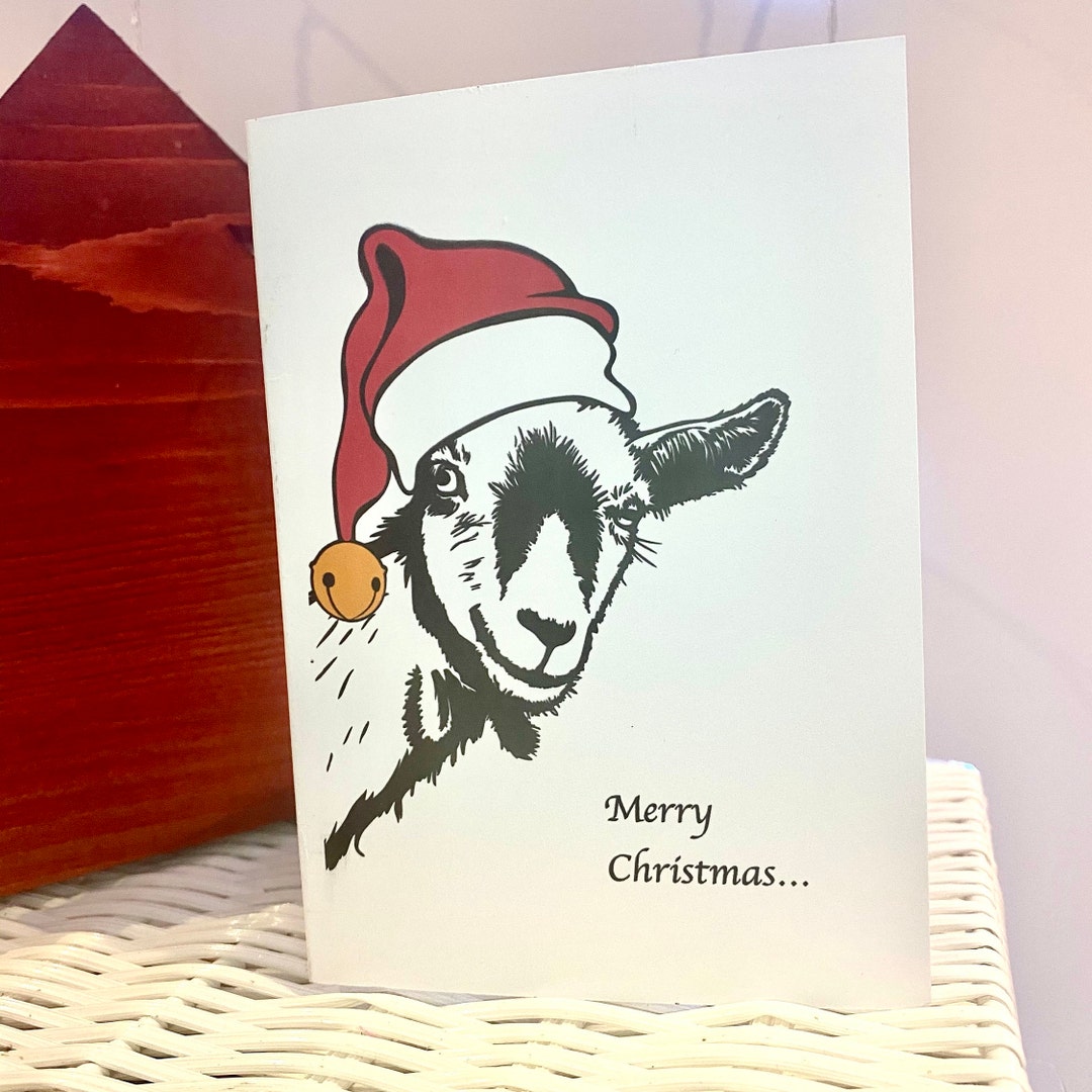Merry Christmas...you Old Goat Card - Etsy