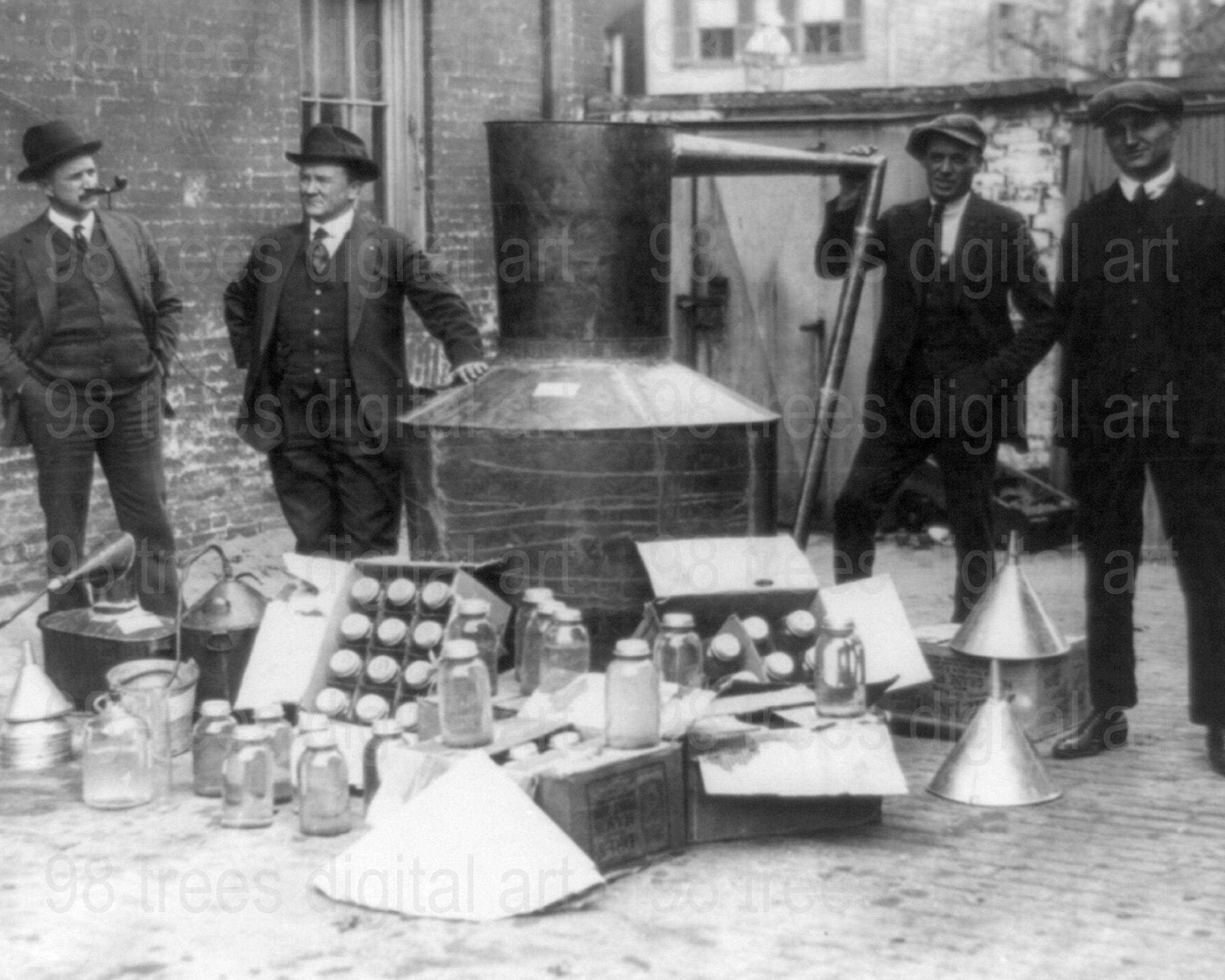 PROHIBITION AGENTS Largest Still In Captivity Whiskey Vintage | Etsy