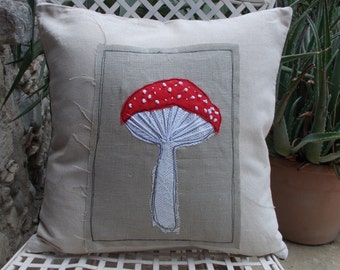 Toadstool cushion | Etsy