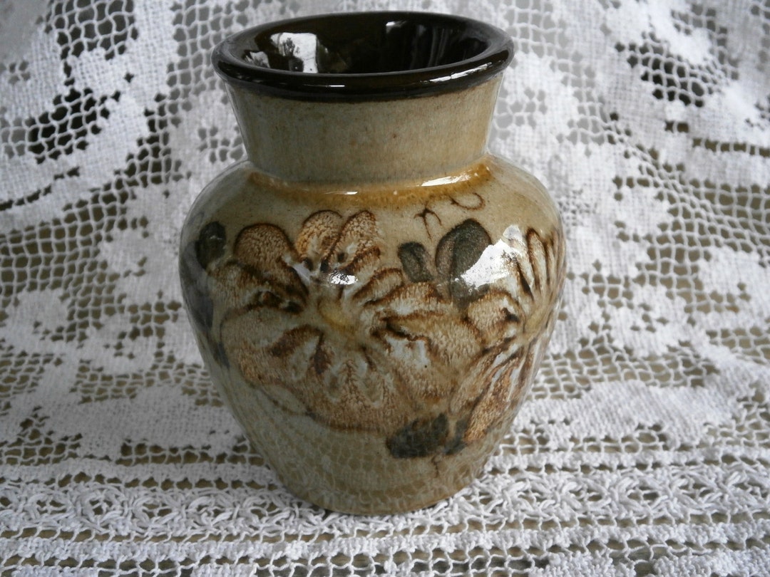 Guernsey Studio Pottery Floral Posy Vase - Etsy