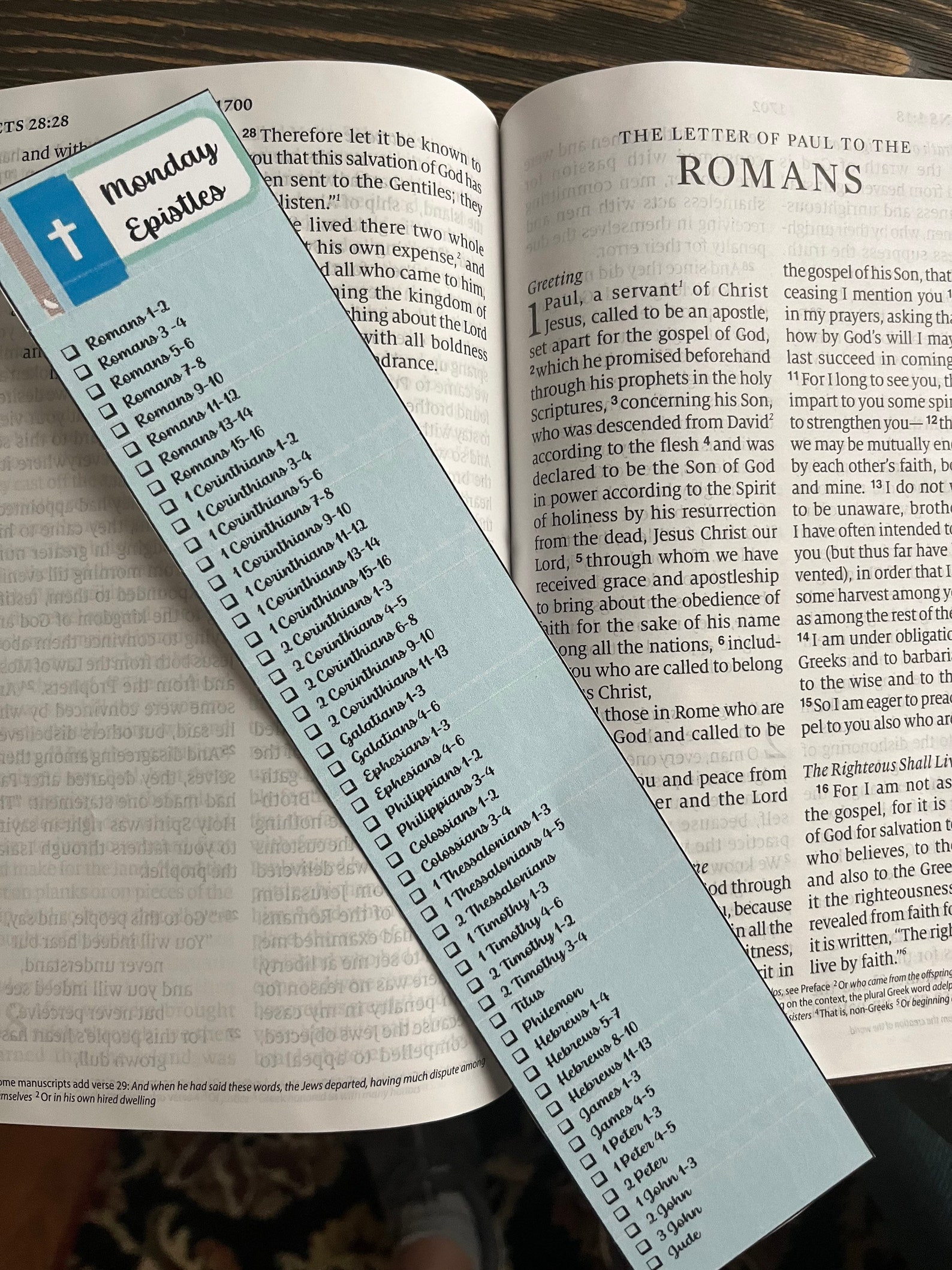 Printable 52 Week Bible Reading Plan Bookmark Checklist - Bible Reading ...