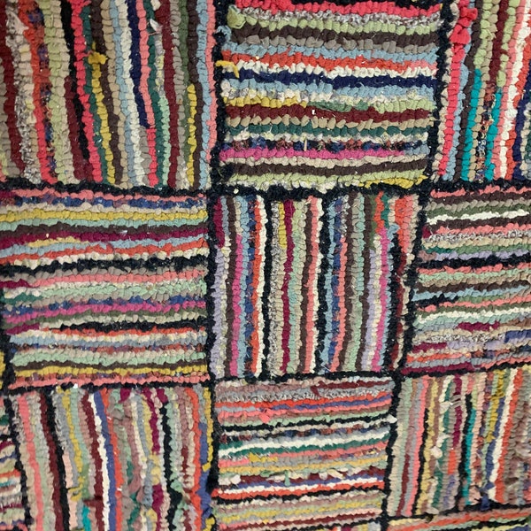 Primitive Hooked Rug - Etsy