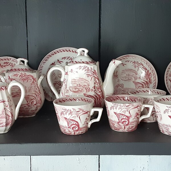 Red Transferware - Etsy