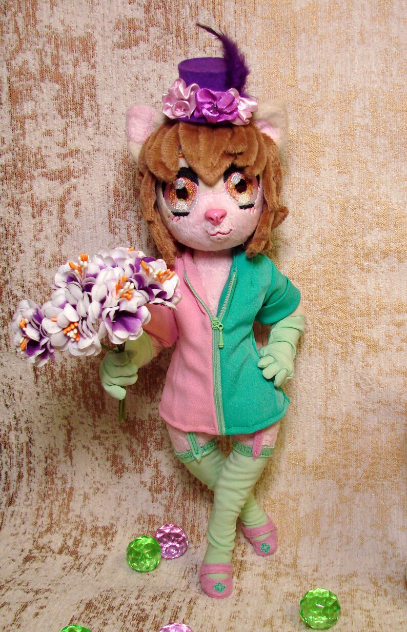 Chibi Doll Toy Anthro Plush Custom Handmade Plushie Free Etsy