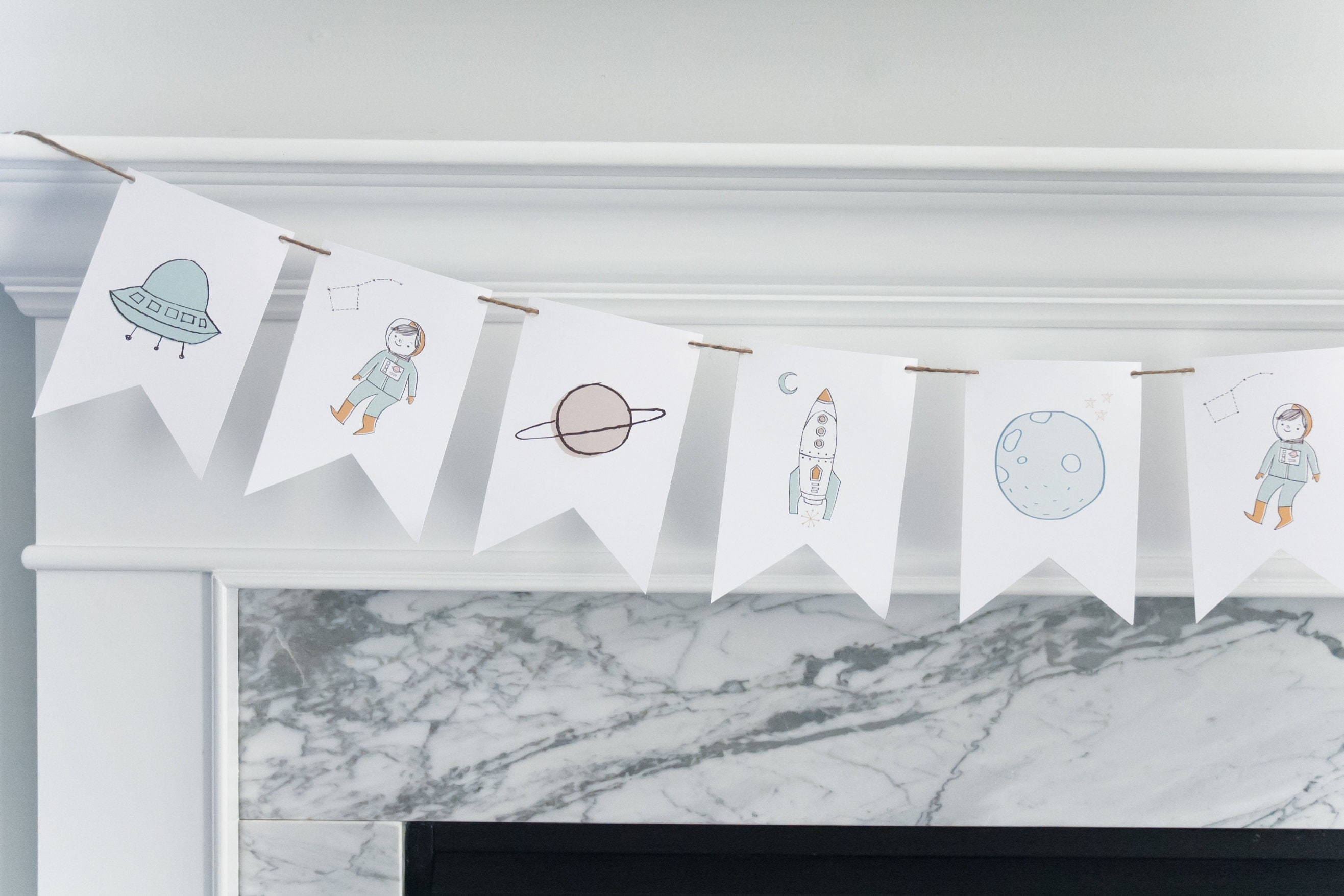Astronaut Themed Party Banner, Moon Banner Printable, Outer Space ...