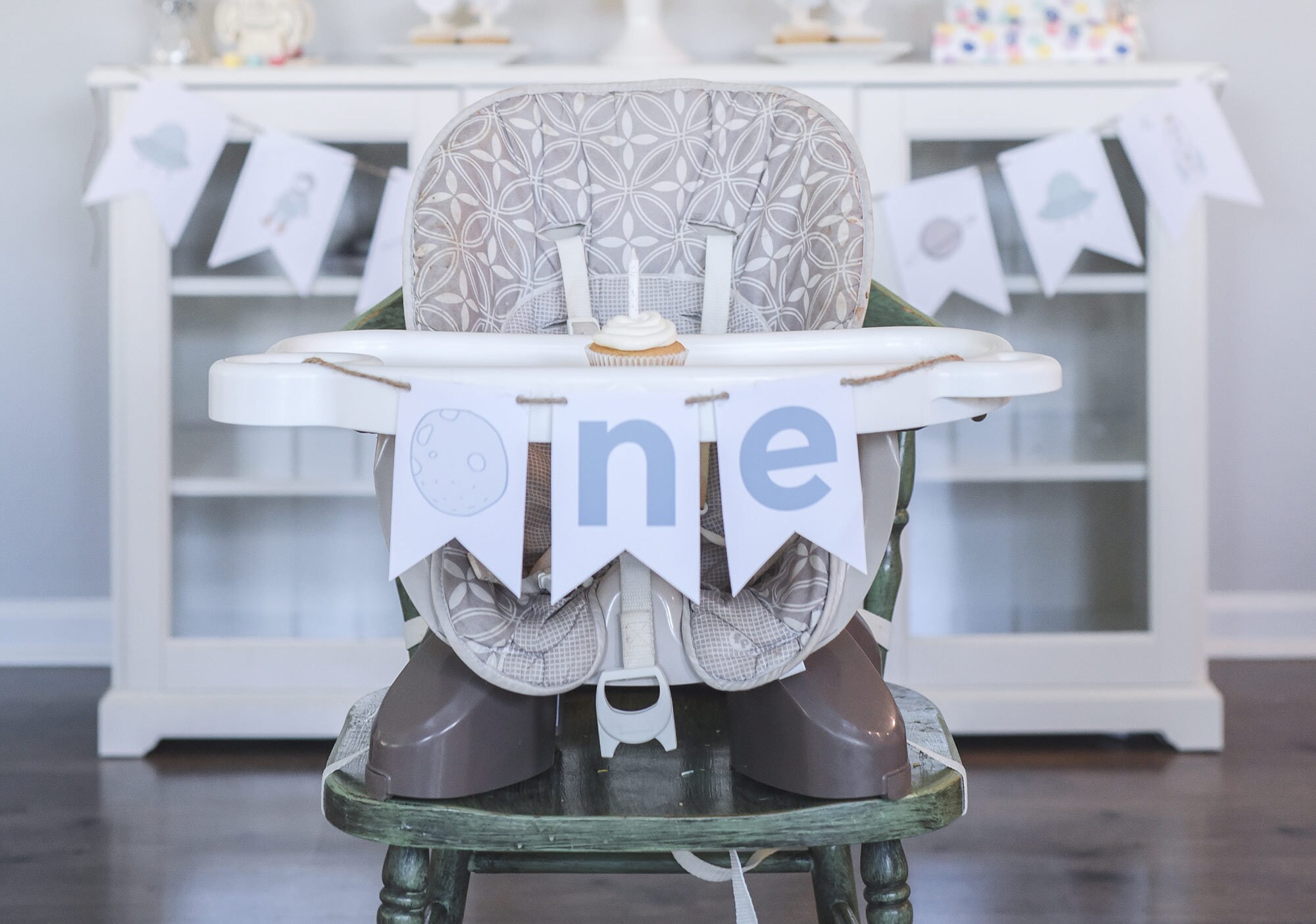 High Chair Banner First Birthday Banner Blue Birthday | Etsy