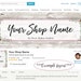 Floral Shiplap Etsy Shop Banner Set, Country Chic Blank Template Set ...
