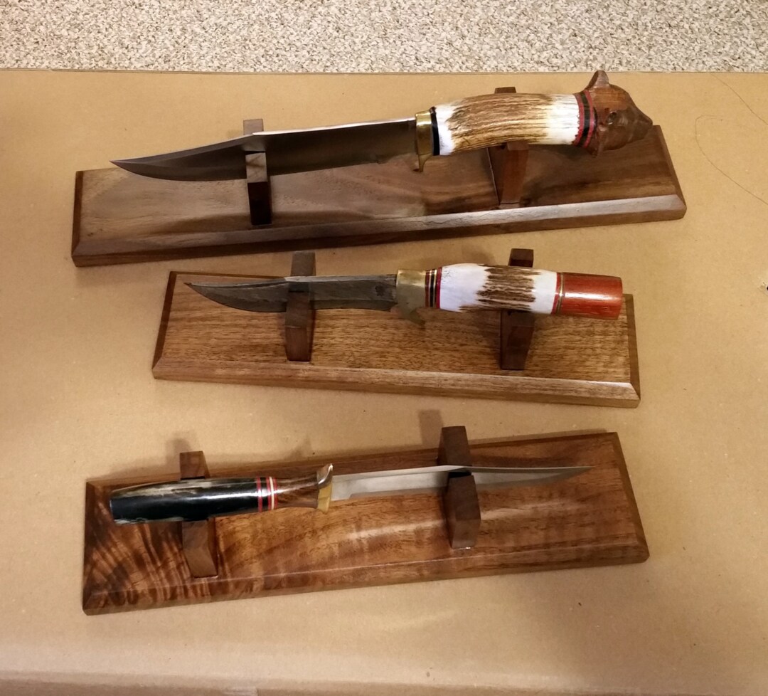 Made to Order Wood Knife Display Stand- Custom, Hand Made to Your ...