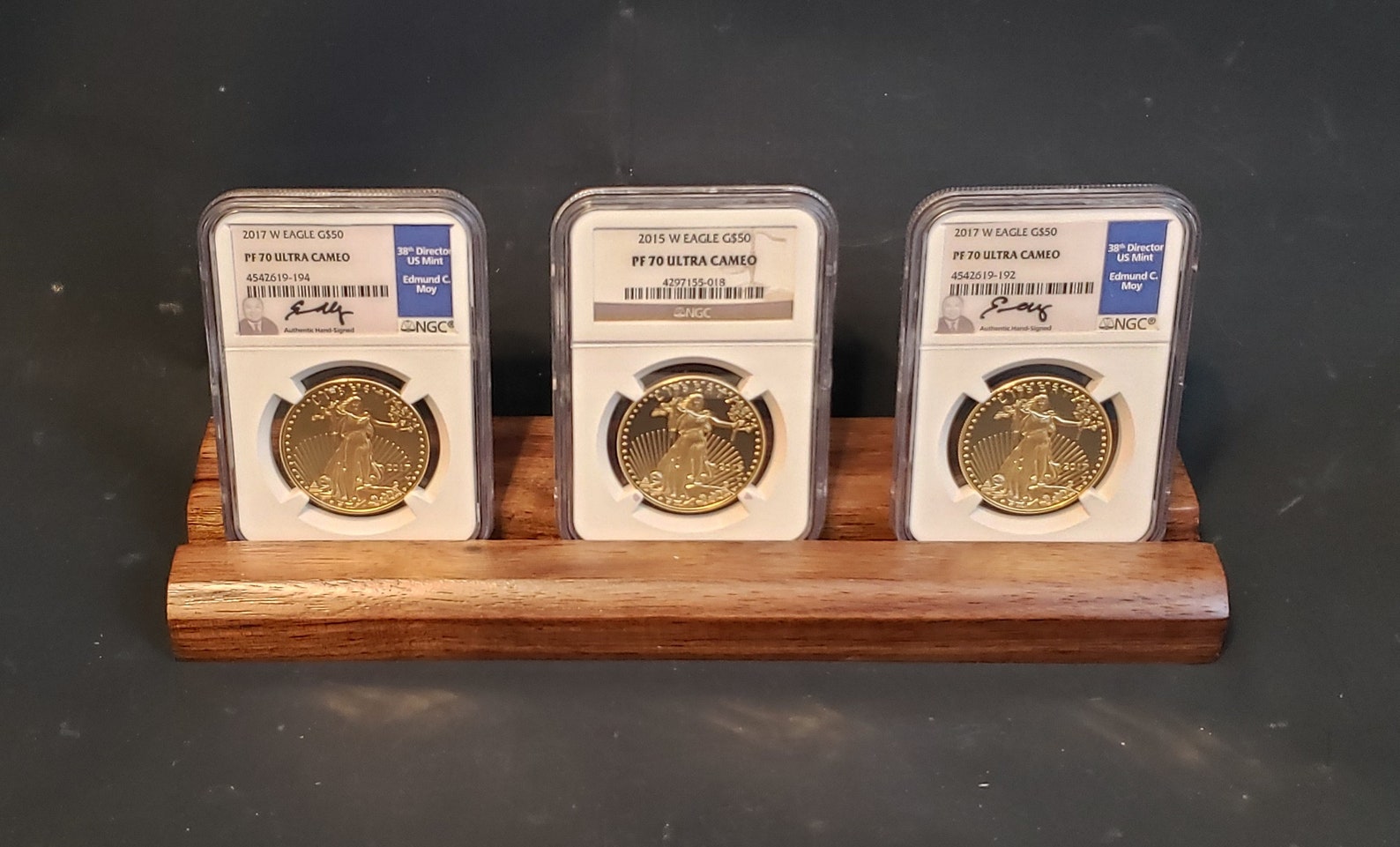 Wood Graded Coin Display Stand- Custom Made Holder for PCGS or NGC ...