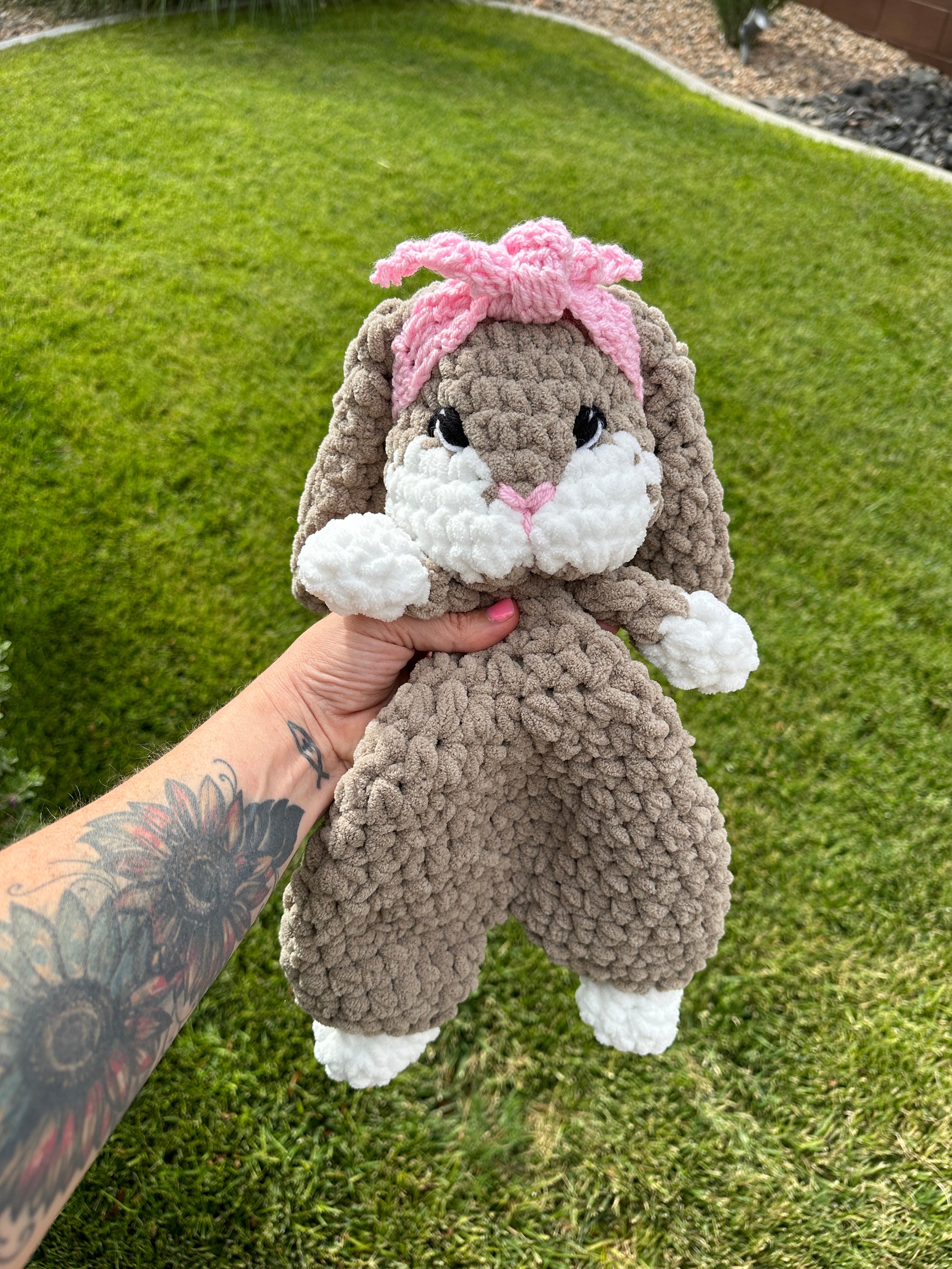 Crocheted Bunny Plushie - Stuffed Animals - Nellas Cottage - Bunny Toy ...