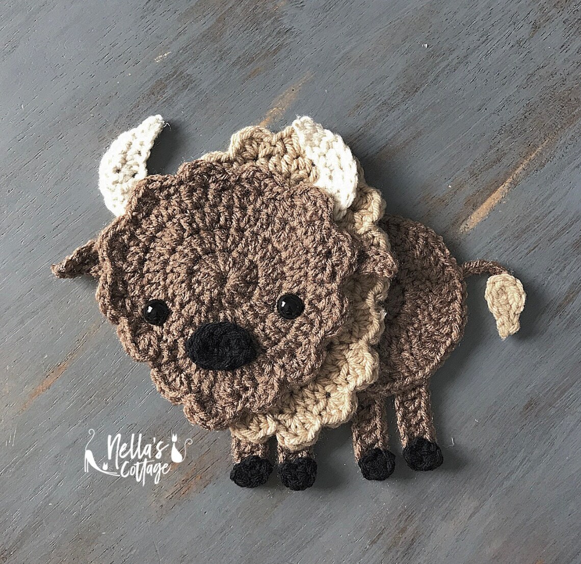 Crochet Pattern - INSTANT PDF DOWNLOAD - Buffalo - Bison - Boho Buffalo ...