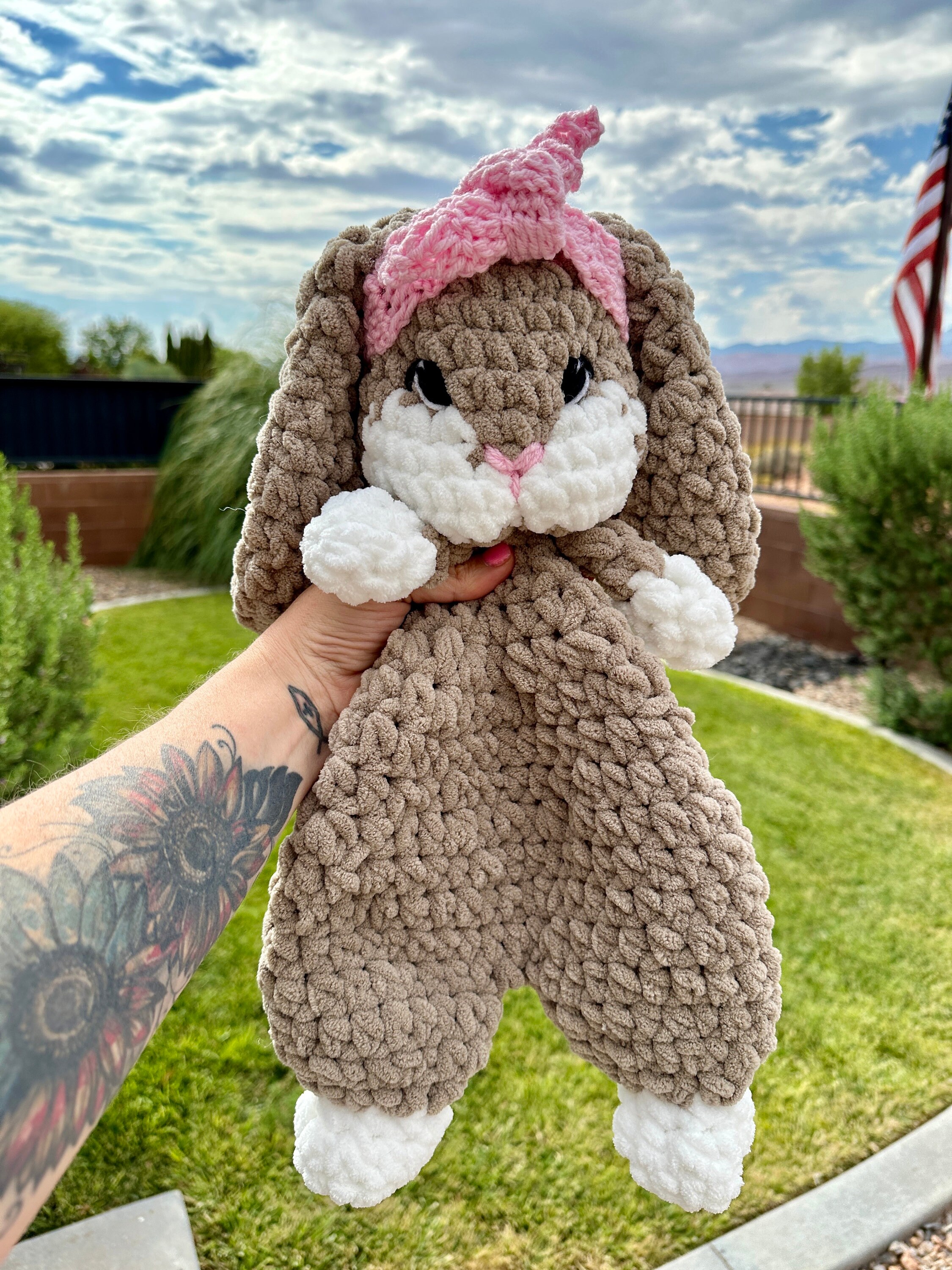 Crocheted Bunny Plushie - Stuffed Animals - Nellas Cottage - Bunny Toy ...
