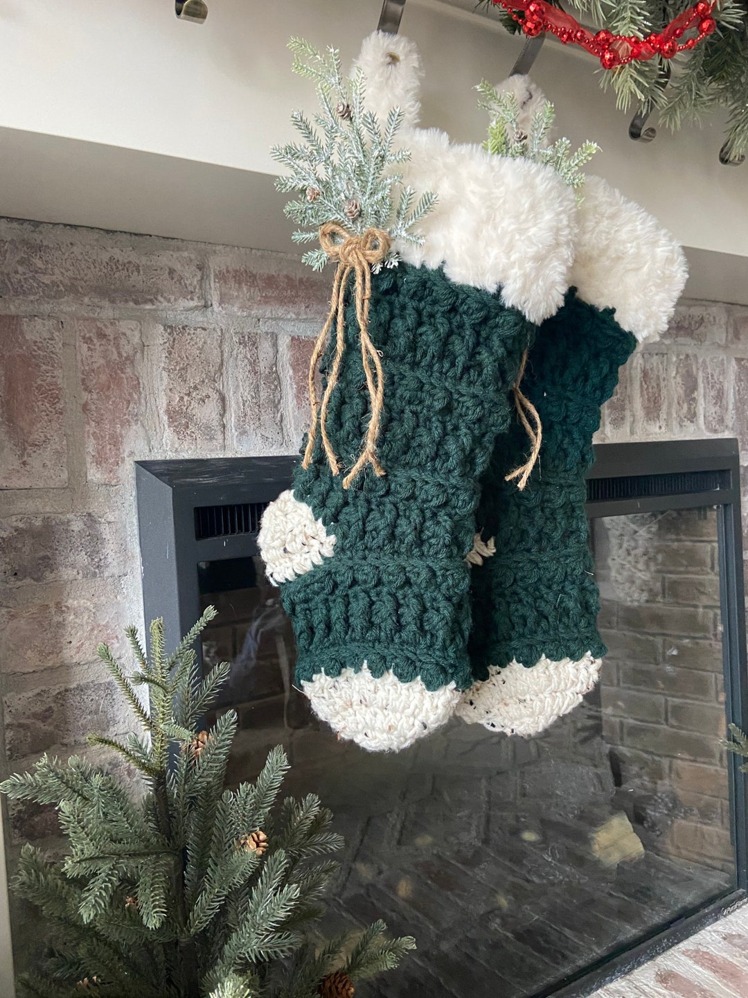 Handmade Chunky Knit Christmas Stocking – Farmhouse Style - Etsy