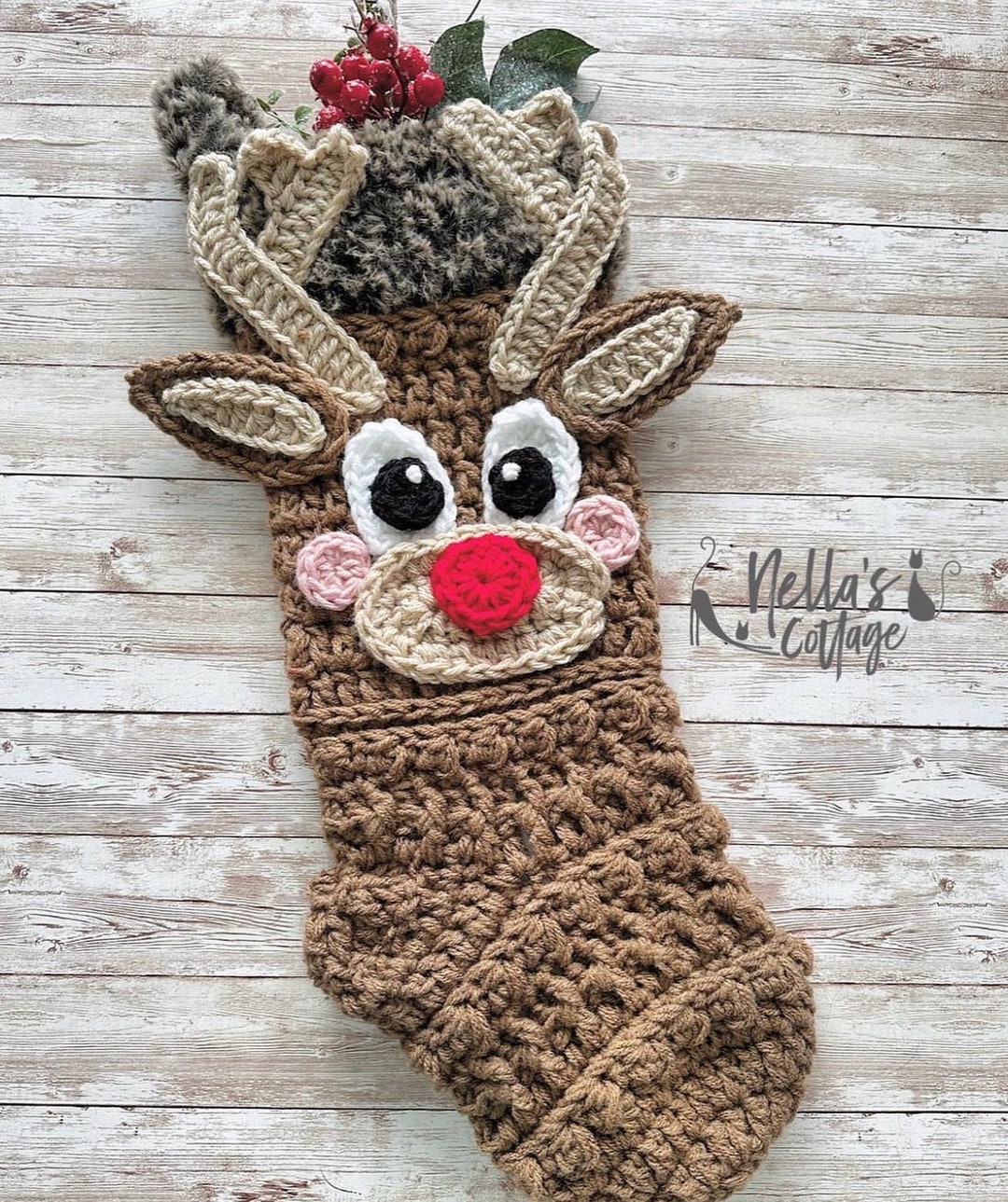 Christmas Stocking Handmade Stockings Nellas Cottage Farmhouse ...