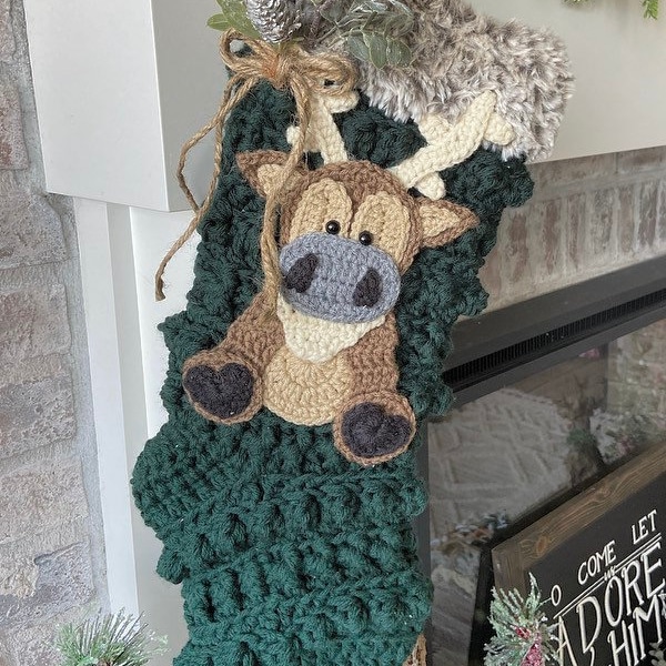 Moose Stocking - Etsy