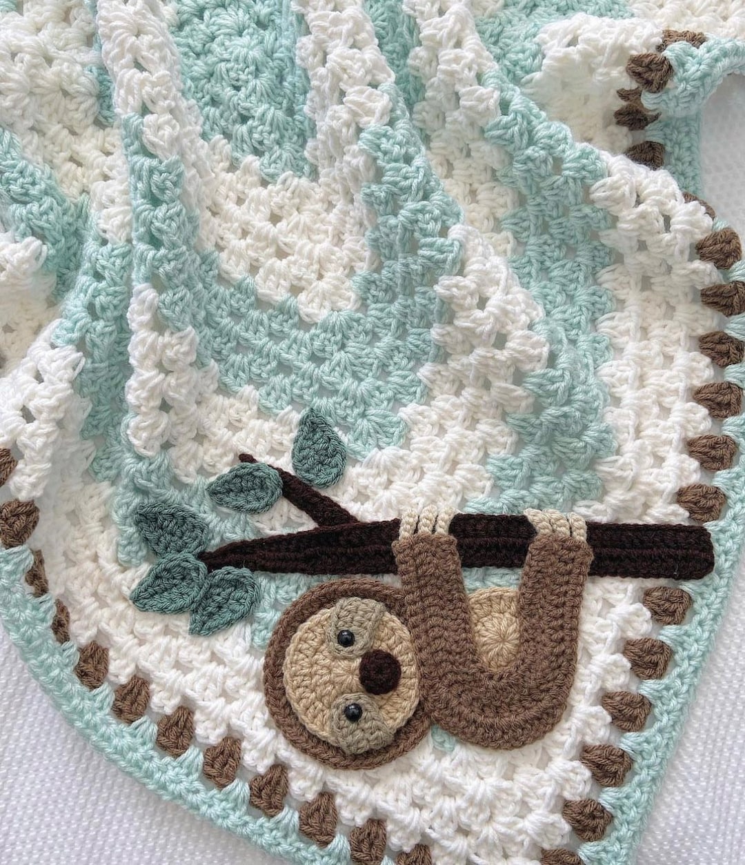 Baby Blanket - Handmade Blanket - Sloth - Sloth Blanket - Sloth Bedding ...