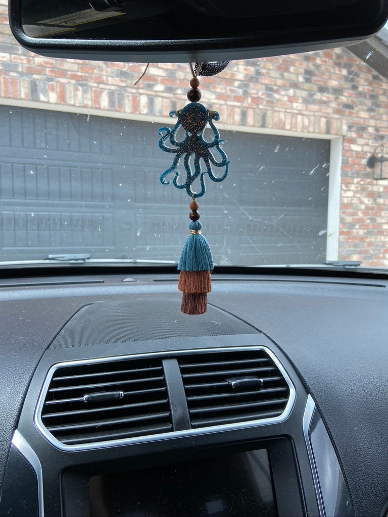 Hand Made Gifts - Resin Art - Rear View Mirror Hanger - Car Accessories ...