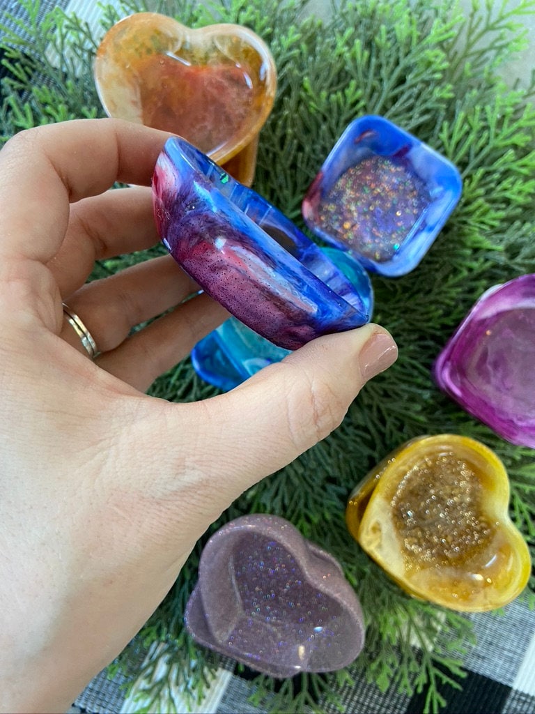 Resin Art - Mini Trinket Dishes - Pinch Pots - Nellas Cottage - Resin ...