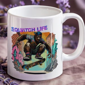 Bigfoot Squatch Life Coffee Mug - Choose Your Design and Size - Etsy