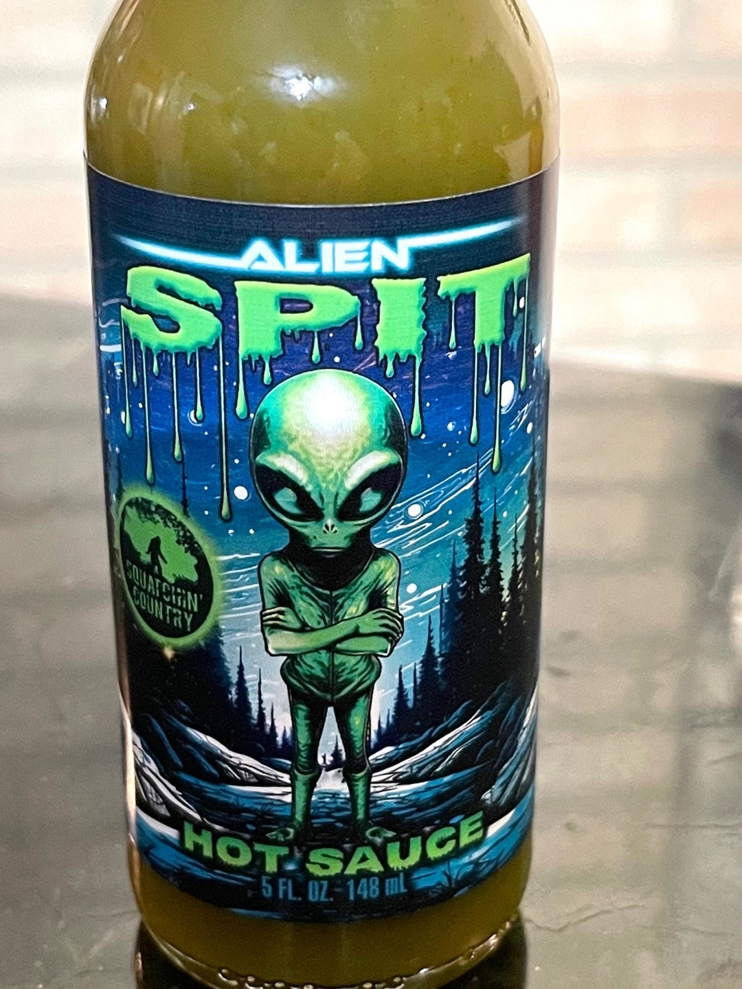 Alien Spit Jalapeño Hot Sauce From Squatchin' Country - Etsy