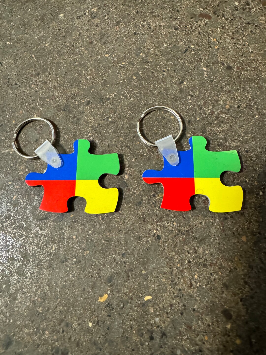 Autism Keychains - PAIR of Puzzle Piece Key Chains for Autism Awareness ...