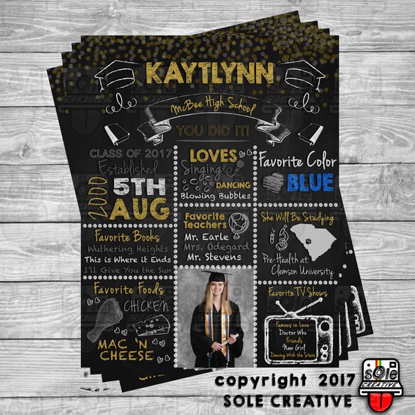 Graduation Chalkboard - Etsy