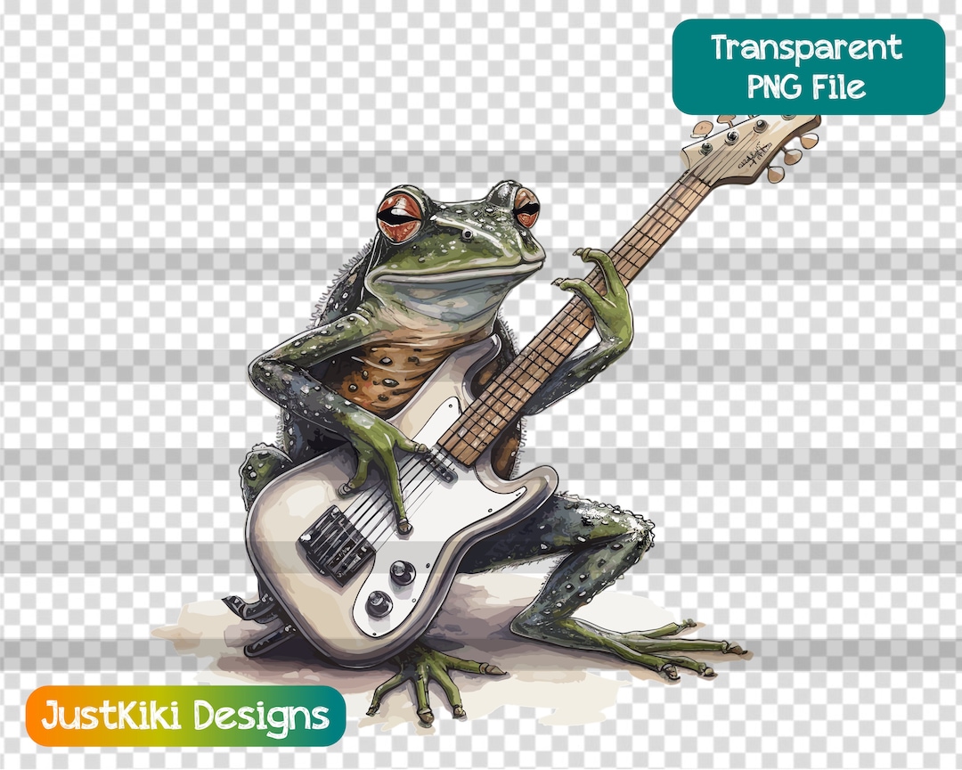 Rock N Roll Frog PNG, Frog Lover Clipart, Pet Toad Clip Art, Cool Frog ...