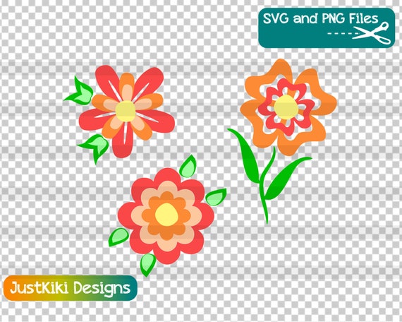 Layered Flower SVG Floral Cut File Flower PNG Clipart | Etsy