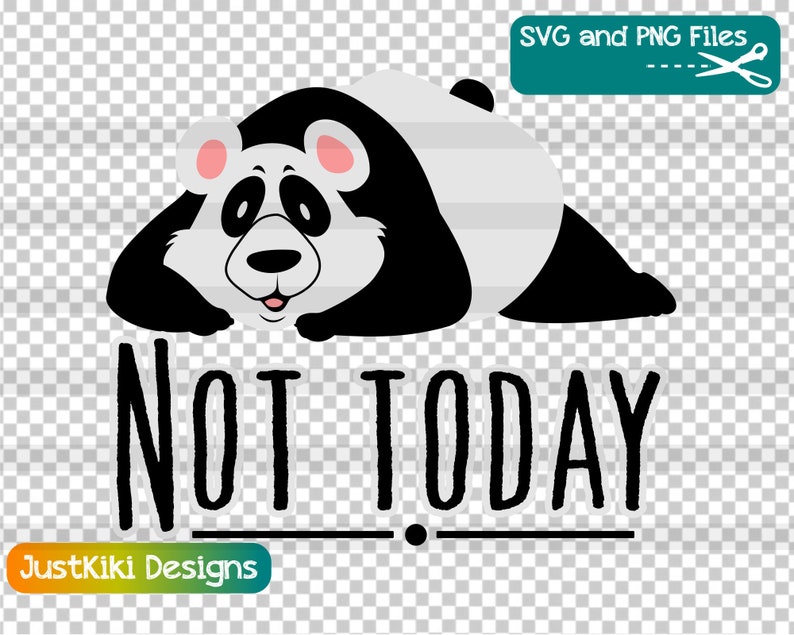 Lindo oso panda SVG No hoy PNG Lazy Cansado Agotado Animal - Etsy México