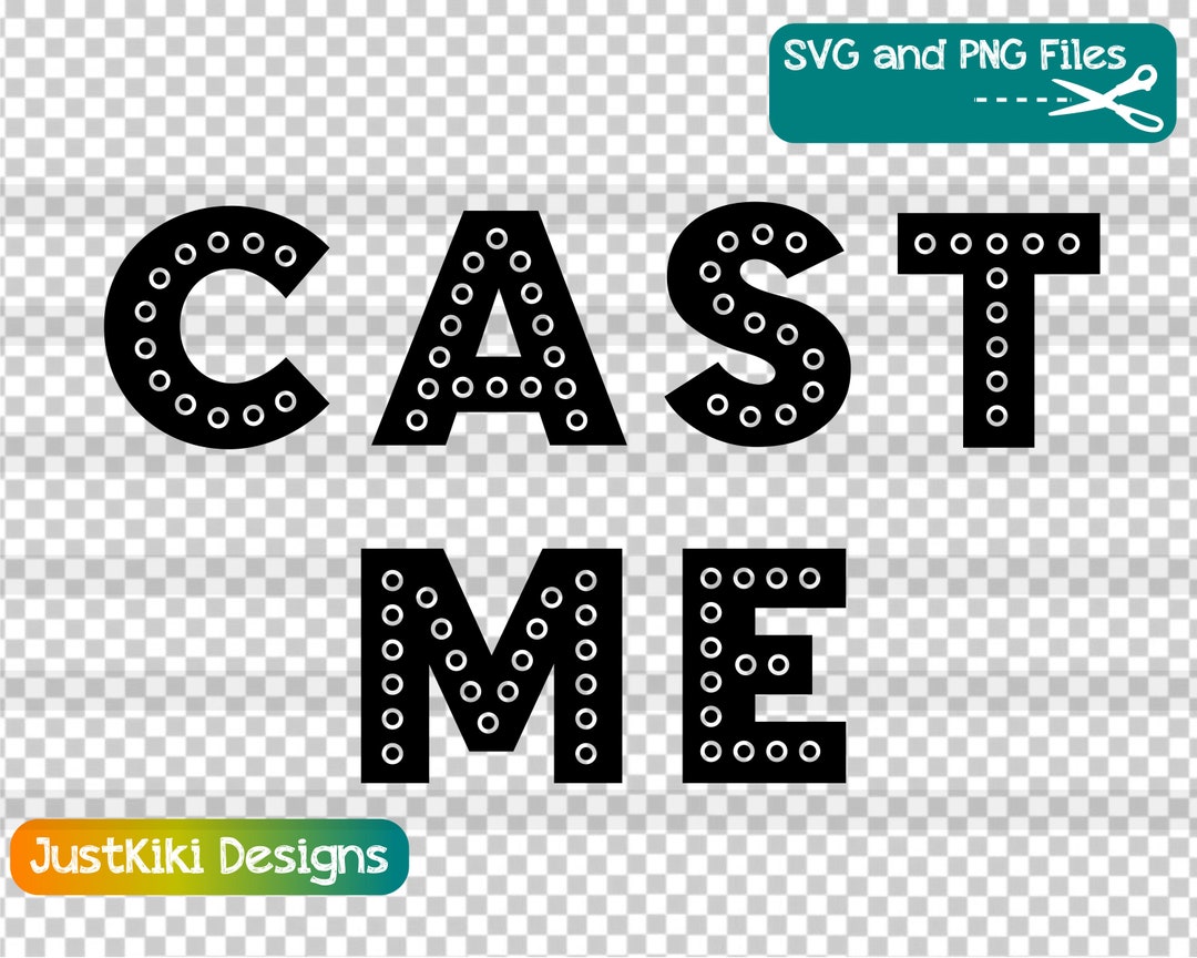 Cast Me SVG: Broadway Musical Theater Clipart (PNG, Digital Download ...