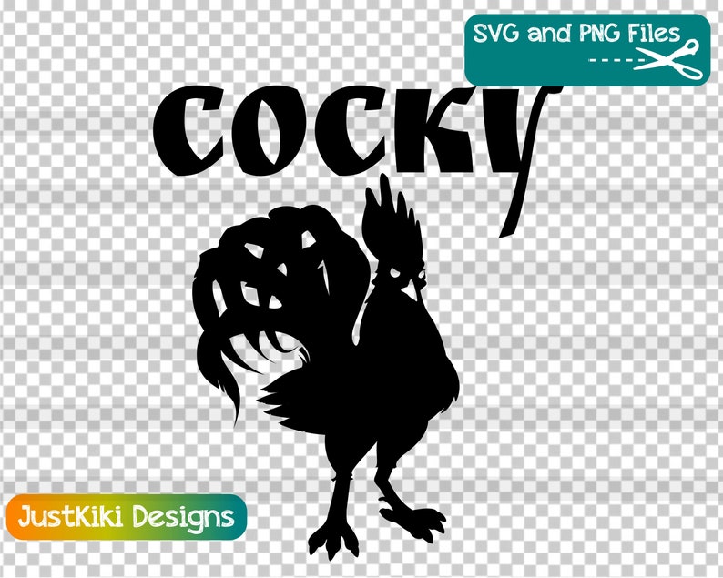 Rooster SVG Clipart: Cocky Chicken Design (PNG, SVG) - Etsy Canada