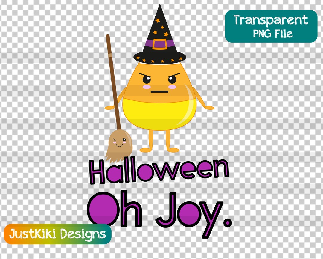 Cute Halloween Clipart, Candy Corn Witch PNG Sublimation File ...