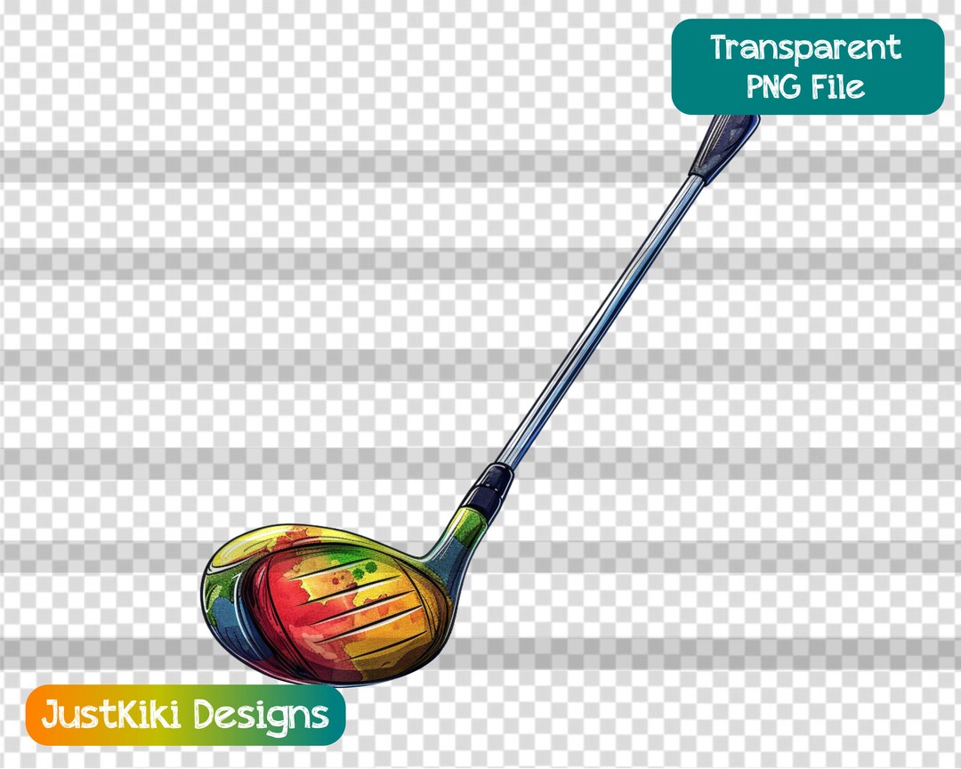 Rainbow Golf Club Clipart, Watercolor Golf Club PNG, Golfer Aesthetic ...